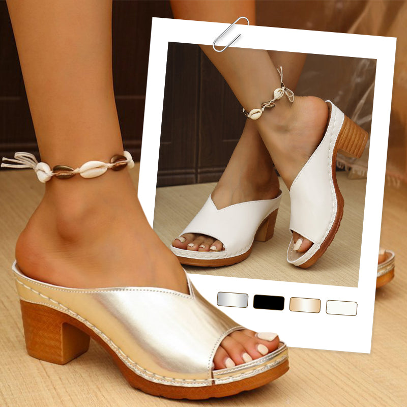 🌸Summer Hot Sale 49%OFF🌸Chunky Heel Slip-on Platform Sandals – anrdre