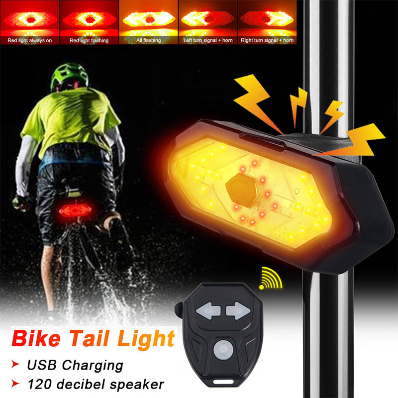 🔥Hot Sale🔥Waterproof Night Riding LED Mountain Bike Remote Control Ste ...