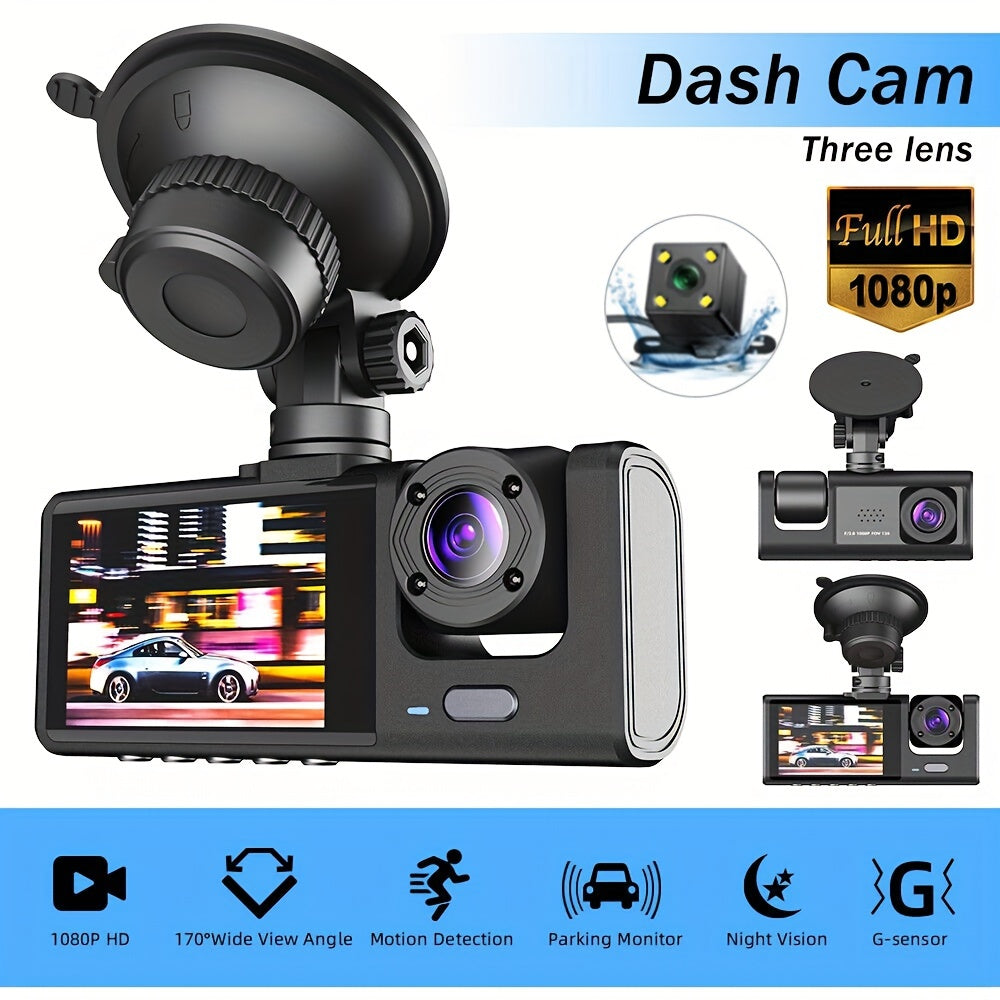 🚗Safe Driving🚗3 Channel Camera Cycle Video Recorder – anrdre